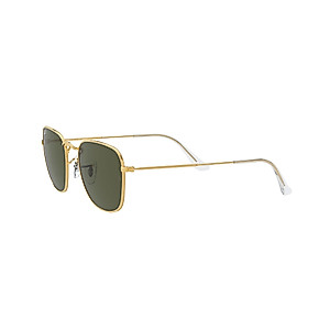 Ray-Ban RB3857 Frank Square Sunglasses, Legend Gold/G-15 Green Polarized, 54 mm