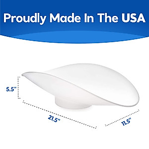 Penn Scale USA-Made Plastic Footed Bakers Scale Scoop for Weighing (11" x 21" x 6") - White Footed Plastic Scoop Made With Food Safe Plastic