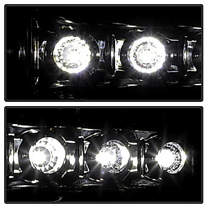 ACANII - For Smoke Len 1999-2004 Ford F250 F350 F450 Superduty LED Headlights 99-04 Headlamps Driver + Passenger Side
