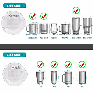 Spill proof coffee mug lids, For 20 oz yeti lids,replacement lids, tumbler lids - Sliding Lids for Yeti,coffee mug lids, Splash Proof, Silicon Slider Locking, Straw Friendly(2pack,clear)