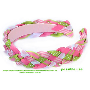 12ct 1" Wide Headbands for Women,White Head bands for Women's Hair-HipGirl Bulk Plain Craft Plastic Headbands for DIY Hair Band for Women's Hair (12pc 1" Wide Womens Headbands for Girls Teens Women)