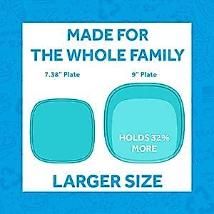 Re Play Made in USA Recycled Products - Set of 4-9" Heavy Duty Environmentally Friendly Dining Plates and 20 oz. Bowls, Great for Outdoor, Camping, Party, Tailgating or Everyday Dining - Sand