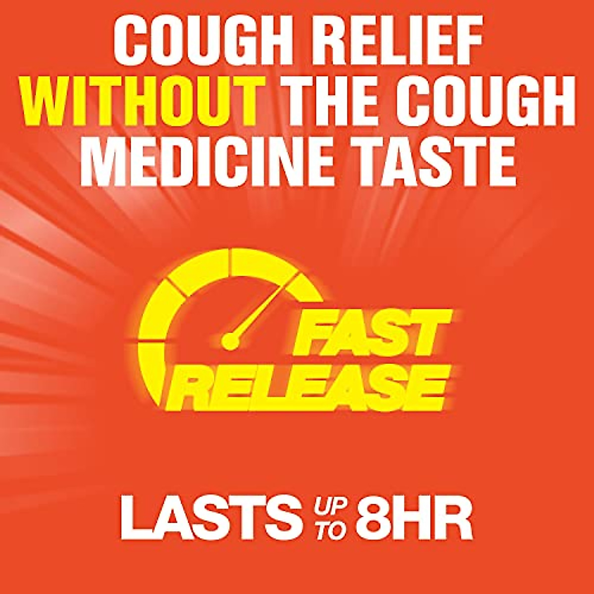 Maximum Strength Delsym Cough Suppressant, Fast Release Caplets, Lasts up to 8 Hour Day or Night, 20 Count