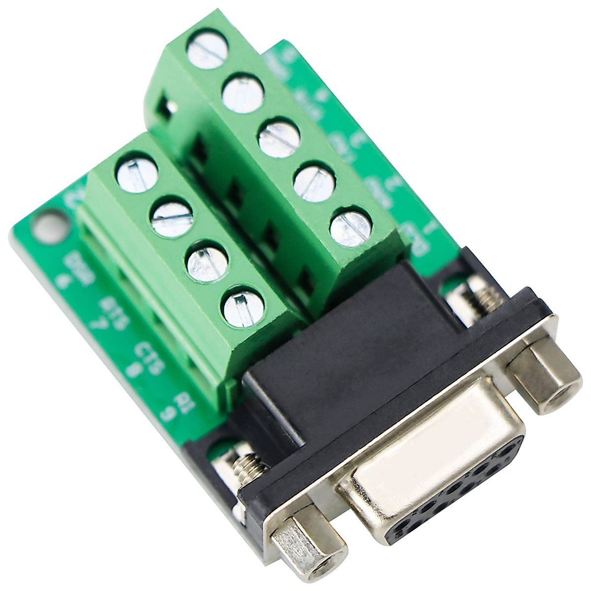 Zovfam DB9 Breakout Connector, Female D-SUB Adapter Plate Connector RS232 Serial to Terminal Board Signal Modul-3 Pcs