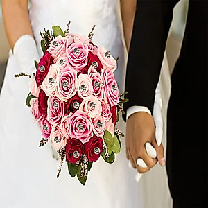 200PCS Bouquet Pins, Sewing Corsages Flower Pins, Long 2inch Floral Diamond Rhinestones Pins, Straight Head Pins for Wedding, Jewelry DIY Decoration, Quilting and Craft by Sunenlyst