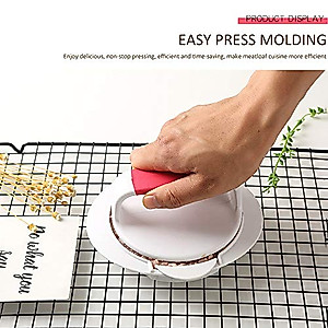 ANEUHS Burger Press Hamburger Press Patty Maker Mold Perfectly Sized 4 5/8? Burger Mold Rings Easy Release Hamburger Patty Press for BBQ Grill Accessories