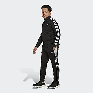 adidas boys Iconic Tricot Jogger Track Pants, Iconic Black, X-Large US