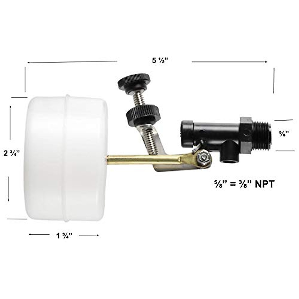 Float-Tec Letro Pentair T26 ABS Plastic Float Valve EZ Adjustment autofill Water Filler Leveler