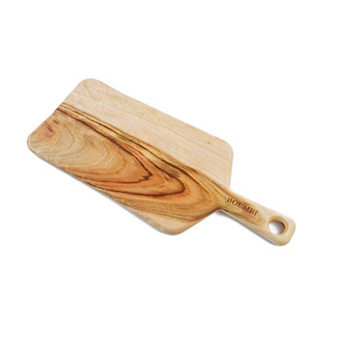 BOUMBI Fragrant Camphor Laurel Wood Cutting Board with Handle(15.7x6.3x0.55 inches paddle)