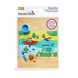 Munchkin® Story Mat™, BPA Free Disposable Placemats for Kids, 18 Pack, 2 Designs