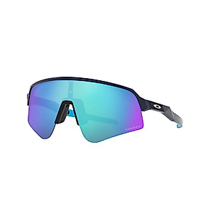 Oakley Men's Oo9465 Sutro Lite Sweep Rectangular Sunglasses, Matte Navy/Prizm Sapphire, 39 mm