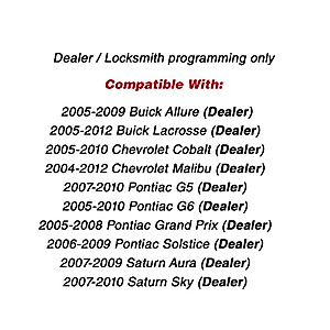 KeylessOption Keyless Entry Remote Start Control Car Key Fob Replacement for 22733524