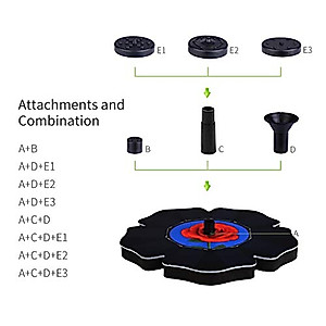 XXXDXDP Fountain Water Pumping Rose Solar Power Bird Bath plastic Fountain Water Floating Pond Garden Patio Decor environmental-friendly
