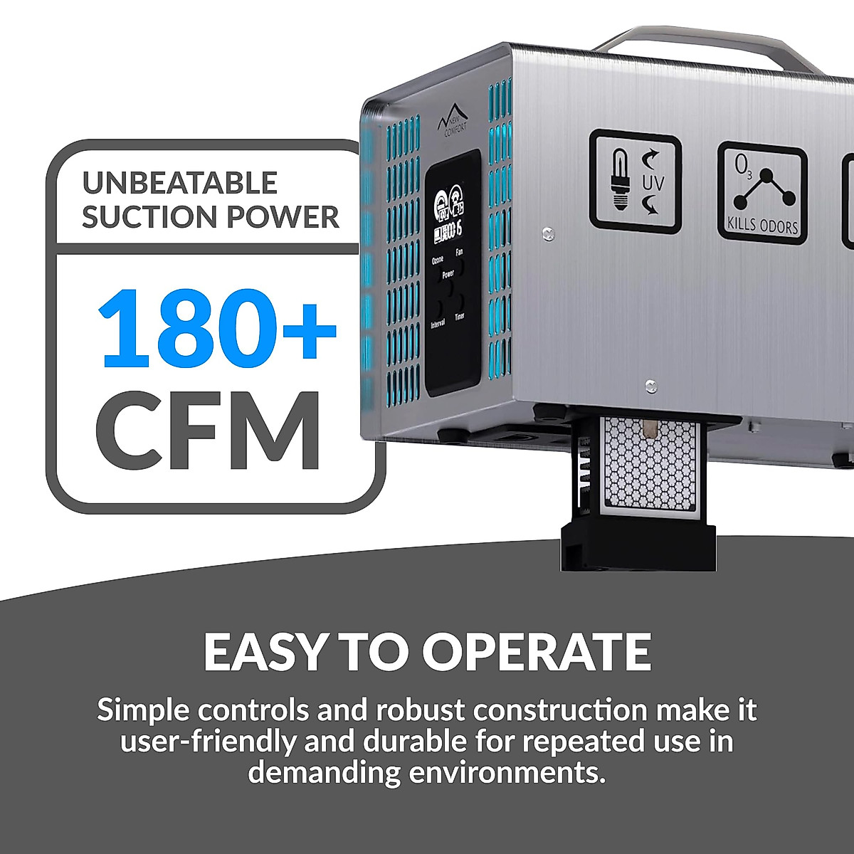 New Comfort SS12000 Commercial Ozone Generator and Air Purifier, 9000 to 20000 mg/hr, Powerful Ozone Generator for Industrial Use