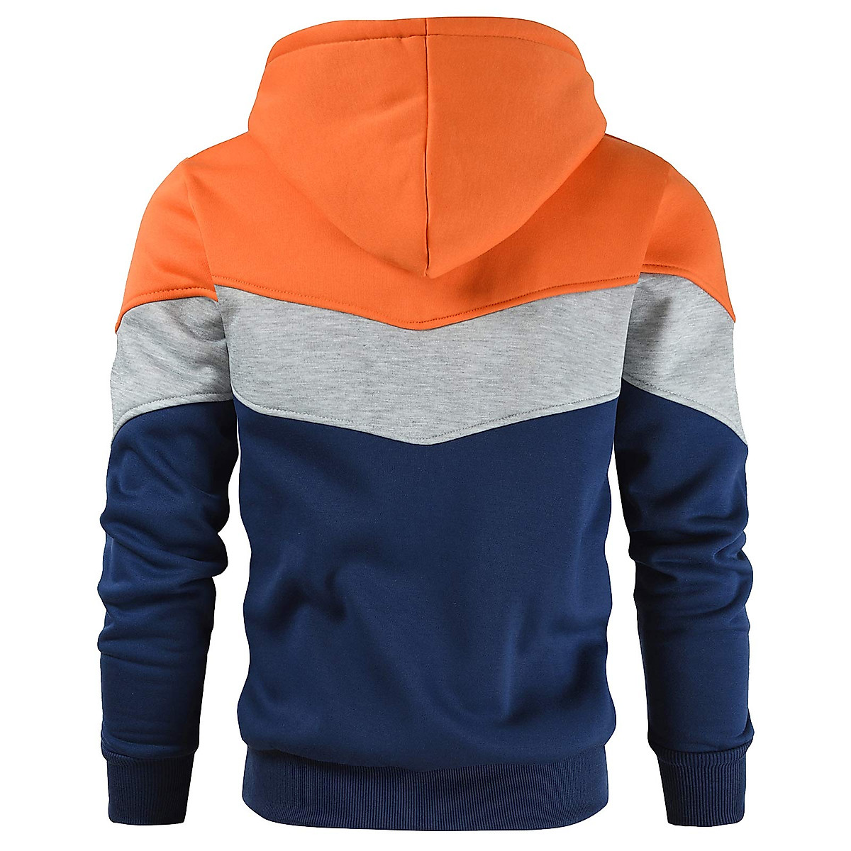 Gesean Men's and women's Novelty Color Block Pullover Fleece Hoodie Long Sleeve Casual Sweatshirt with Pocket