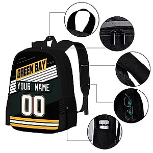 KREDE Green Bay Backpack Personalized Bags for Men Women Gifts