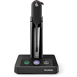 Yealink WH63 Wireless Headset with Microphone UC Optimized Noise Canceling Mic for Office IP VoIP Phones PC Computer Headset with Charge Stand (UC Optimized) (WH63-MT)