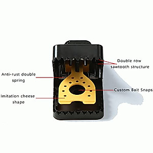 Zfyoung Mouse Traps, Mice Traps for House, Small Mice Trap Indoor Quick Effective Sanitary Safe Mousetrap Catcher for Family and Pet - 6 Pack (Mouse Trap 2)