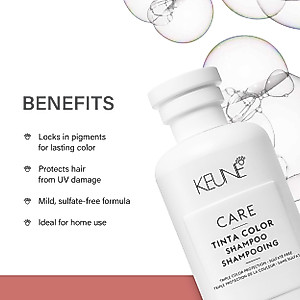 Keune Care Tinta Color Shampoo, Sulfate-Free & UV-Protecting Cleanser with Triple Color Protection, 10.1 Fl Oz