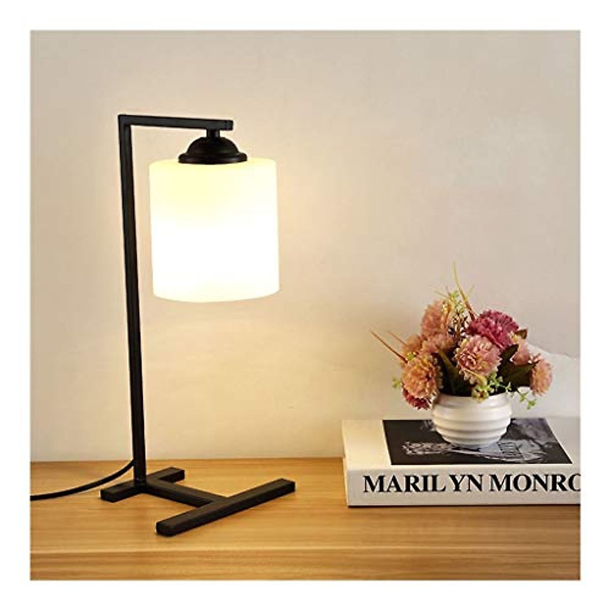 Useful Modern LED Table Lamp Replaceable E27 Bulb Metal Bedside Desk Lamps Nightstand Lamp for Reading Living Room Bedroom Office Study Desk lamp