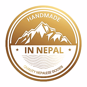 Ancient Design Large Etched Tibetan Singing Bowl Set by Ohm Store — Relaxing Deep Tone Meditation Sound Bowl and Wooden Mallet Handcrafted in Nepal — Purity Bowl (About 6 Inch)