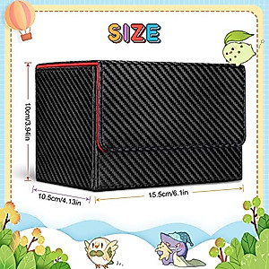 IDJWVU MTG Deck Card Box for 400+ Cards - PU Leather, Magnet Holder, Ideal for Collectible Trading Cards - Gift for Kids and Adults (400+)