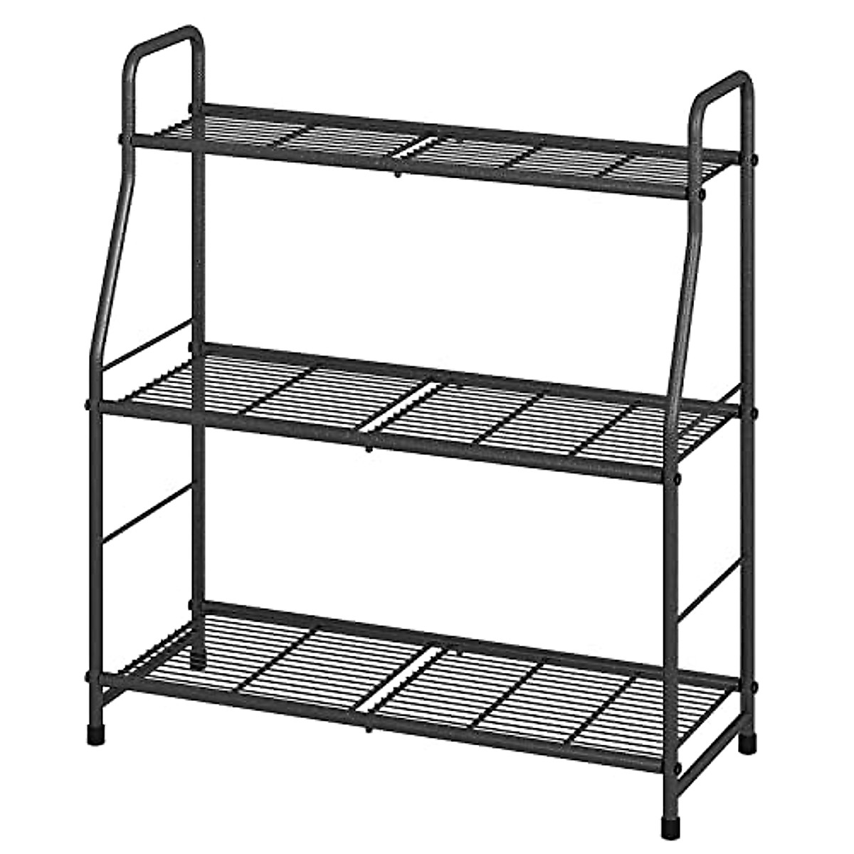 Simple Trending Plant Stand 3-Tier Plant Shelf for Indoor Outdoor, Black
