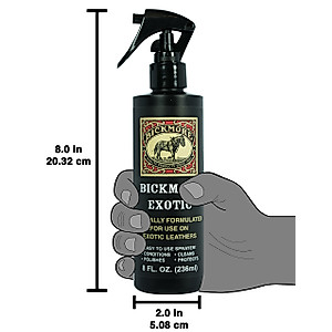 Bickmore Exotic 8oz (2-Pack) - Specially Formulated Leather Spray Used to Clean Condition Polish and Protect Exotic Leathers & Reptile Skins