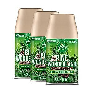 Glade Automatic Spray Refill, Air Freshener for Home and Bathroom, Pine Wonderland, 6.2 Oz, 3 Count