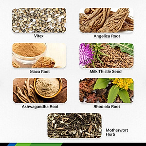 Women's Balance Tincture (4 Fl. Oz.) - Liquid Extract Relief for Pre-Menstrual & Menopausal Symptoms - Vitex, Dong Quai, Maca, Rhodiola, Ashwagandha, Motherwort, Milk Thistle