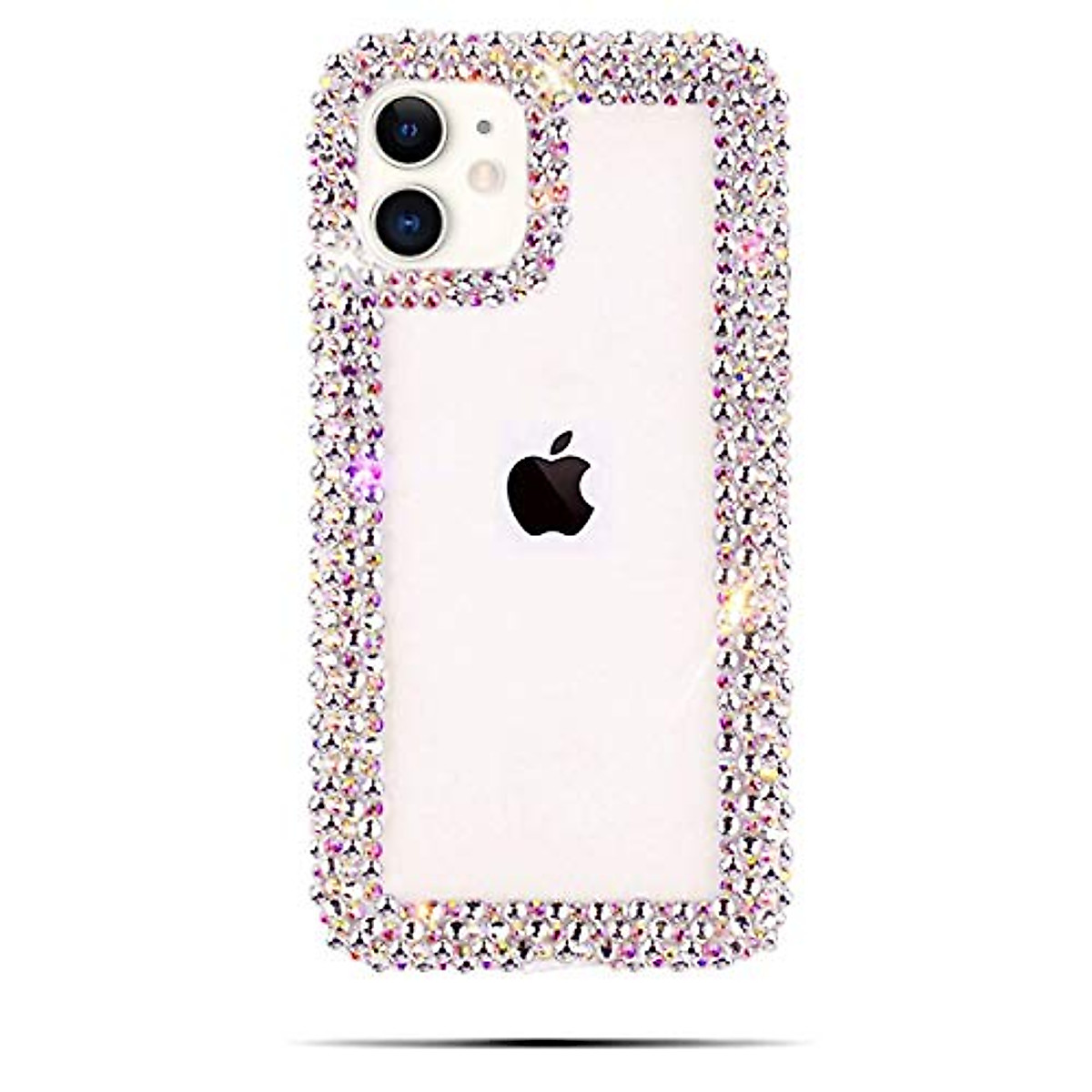 Bonitec Jesiya for iPhone 11 Case 3D Glitter Sparkle Bling Case Luxury Shiny Crystal Rhinestone Diamond Bumper Clear Protective Case Cover Clear for Women