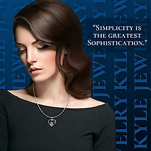 Arbach’s Icy Jewelry - Sterling Silver Box Chain Personalized Birthstone Pendant Statement Necklace - Heart & Letter (B)