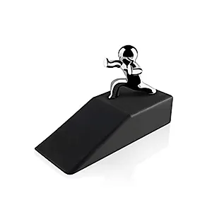 Door Stop 3 Door Stops with Zinc Alloy+ Rubber Material Door Stopper Decorative Door Stop with Non- Slip Rubber Base Suitable for Bathroom Doors Bedroom Doors Hotel Hardware Etc.