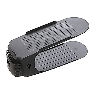 Haokaini Shoe Slots Space Saver 20 Pack Adjustable Double Deck Shoe Stacker Shoe Slots Organizer Deck Shoe Rack Holder for Shoes Storage Closet Organization