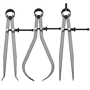 3 Piece Spring Caliper / Divider Set, 8 inches Inside Spring Outside Divider Caliper Set, Calipers Measuring Tool for Wood Turning Lathe Projects