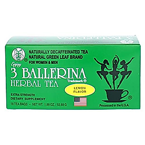 3 Ballerina Tea Extra Strength for Men and Women 3 Boxes Flavored Bundle (Orange, Lemon and Cinnamon Flavors)