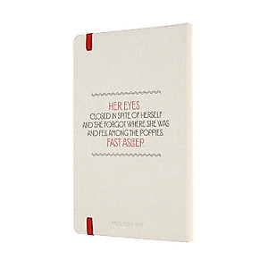 Moleskine Limited Edition Wizard of Oz Notebook, Hard Cover, Large (5" x 8.25") Ruled/Lined, Poppy Field, 240 Pages