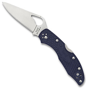 Spyderco Byrd Meadowlark 2 Lightweight Folding Utility Knife with 2.90" Stainless Steel Blade and Blue Non-Slip FRN Handle - Everyday Carry - PlainEdge - BY04PBL2