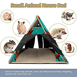 RATGDN Small Pet Hideout Classic Acoustic Guitars Music Hamster House Guinea Pig Playhouse for Dwarf Rabbits Hedgehogs Chinchillas