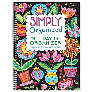 Current Mary Engelbreit Bill Paying Organizer Book - 9" x 12” Personal Account Book, Spiral Bound, 14 Storage Pockets, 32 Label Stickers, Monthly Finance & Payment Management Tracker for Home & Office