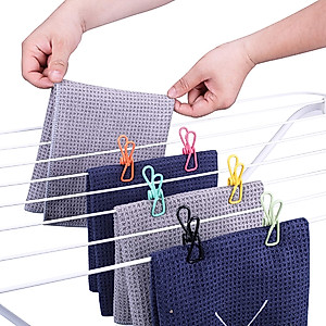 Chip Clips with Bag, PVC-Coated Utility Bag Clips for Food Packages, Chips Bag, Clothes, Paper, 2 Inch, Pack of 15