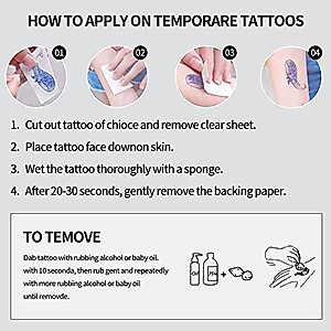 20Sheet Glow in The Dark Temporary Tattoos 160+Styles Aldult Fluorescence UV Neon Body Face Fake Waterproof Tattoo Stickers for Women Men,Rave Festival Accessory Party Supplies