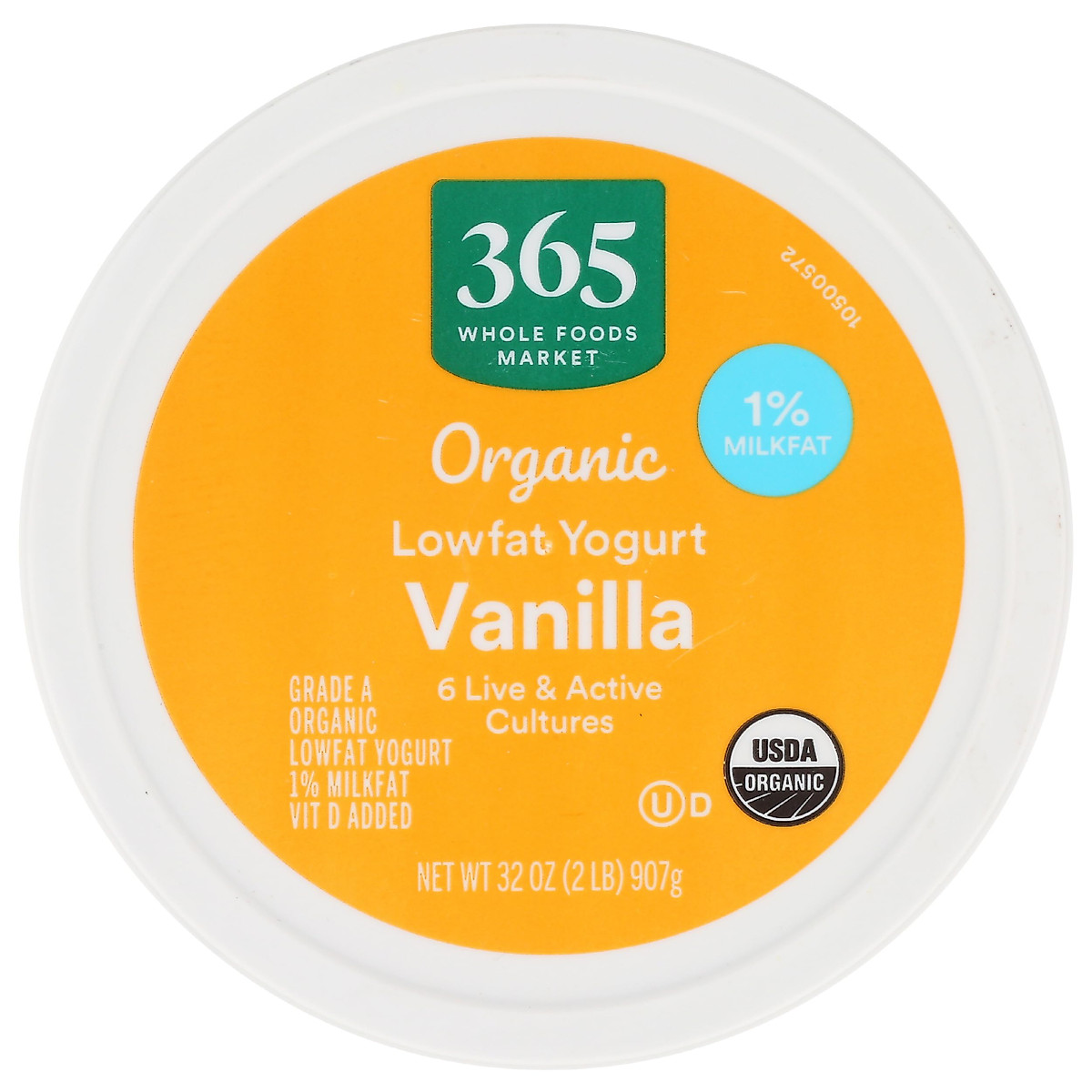 365 by Whole Foods Market, Yogurt Vanilla Low Fat Organic, 32 Ounce