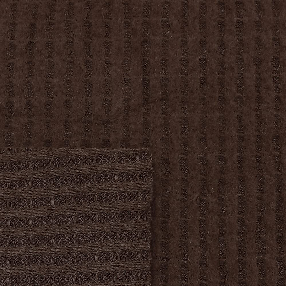 Solid Waffle Brush Poly Rayon Spandex Knit Fabric (1 Yard, Chocolate)