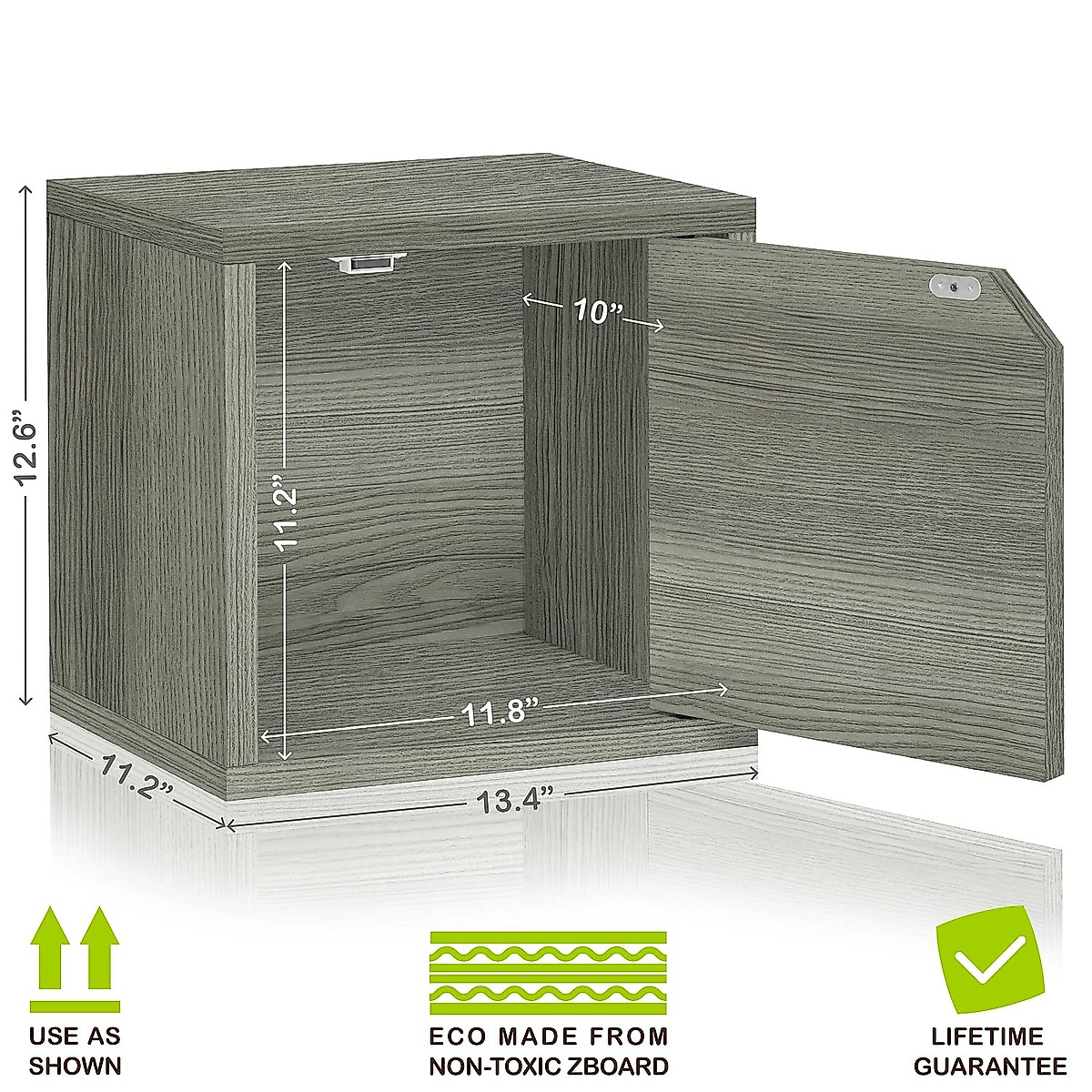 Way Basics Closet Organizer and Storage - Modular Connect Door Cube (Tool-free Assembly)