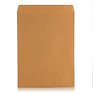 6 x 9 Self-Seal Brown Kraft Catalog Envelopes - 28lb, Ultra Strong Quick-Seal, 6x9 inch - 25 Count (38369)