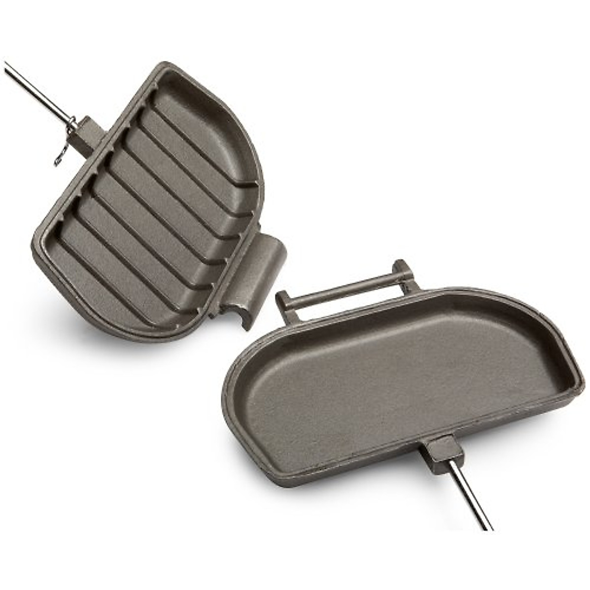 Rome's Panini Press Cooker, Cast Iron with Steel and Wood Handles