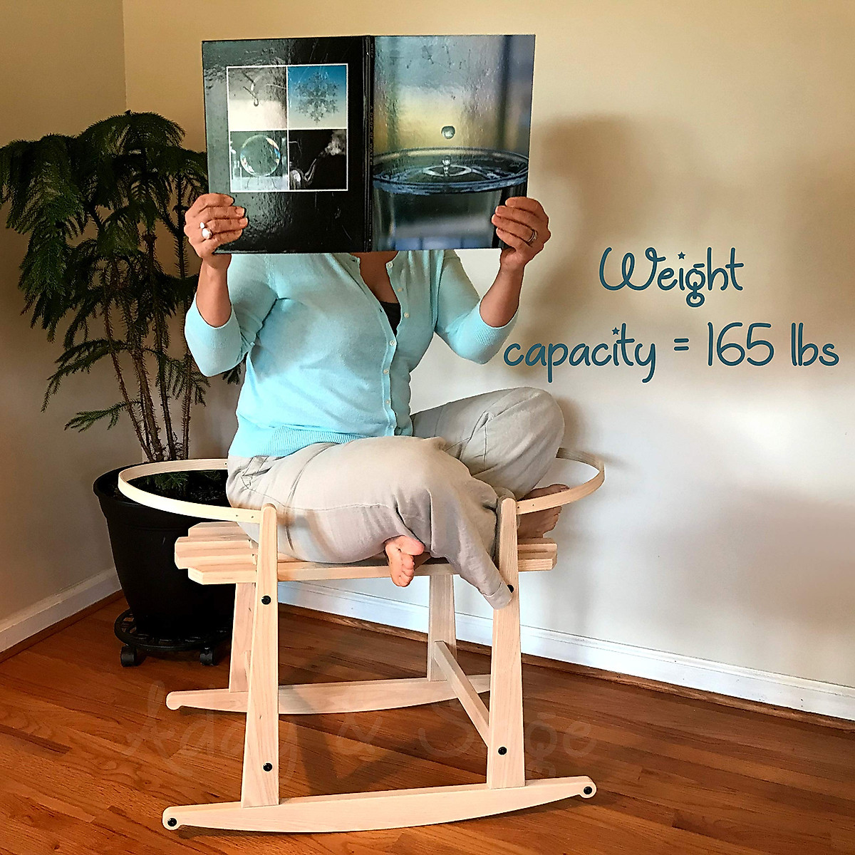 2 in 1 Natural Rocking Stand for Plum + Sparrow Baskets - with Brakes (Read All Product Details)