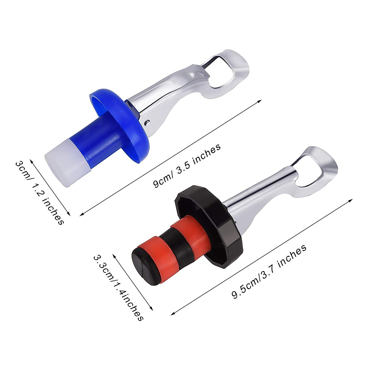 10 Pieces Silicone Wine Stoppers Expanding Manual Beverage Bottle Plug Reusable Leakproof Wine Bottle Airtight Seal Cork