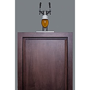 Summit Appliance SBC58BLBIADAIF 24" Wide Built-In Kegerator; ADA Compliant; Panel-ready Door (Panel Not included); 5.5 cu.ft Capacity; Automatic Defrost; Dual Tap System; Adjustable Thermostat